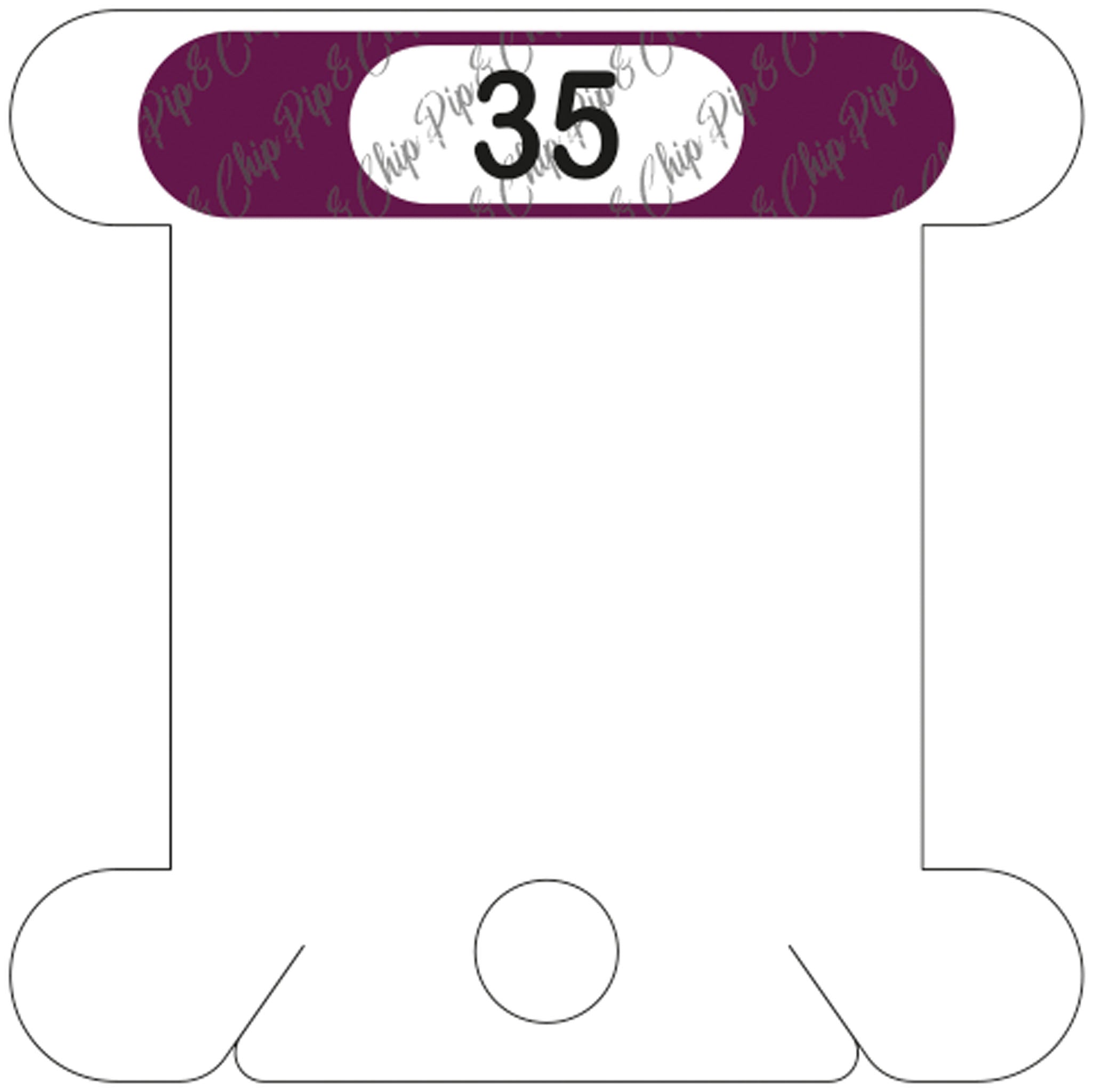 DMC 35 acrylic bobbin – Pip and Chip