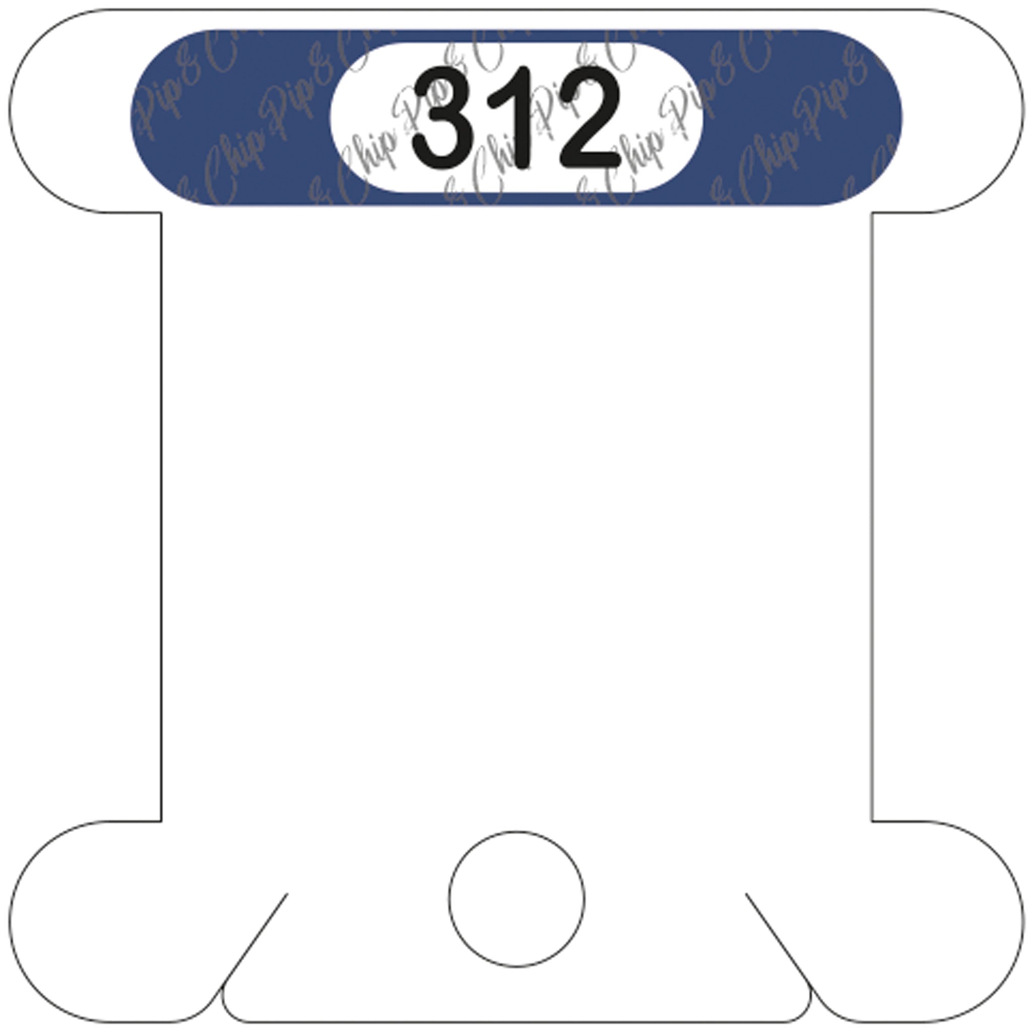 DMC 312 acrylic bobbin – Pip and Chip