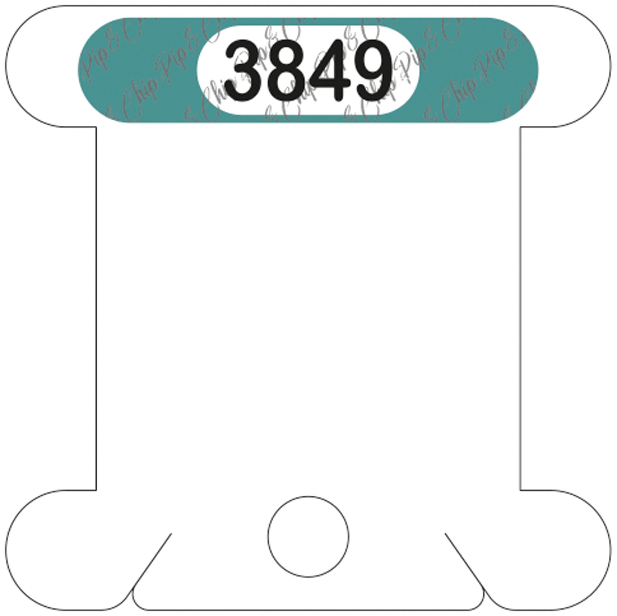 DMC 3849 acrylic bobbin – Pip and Chip