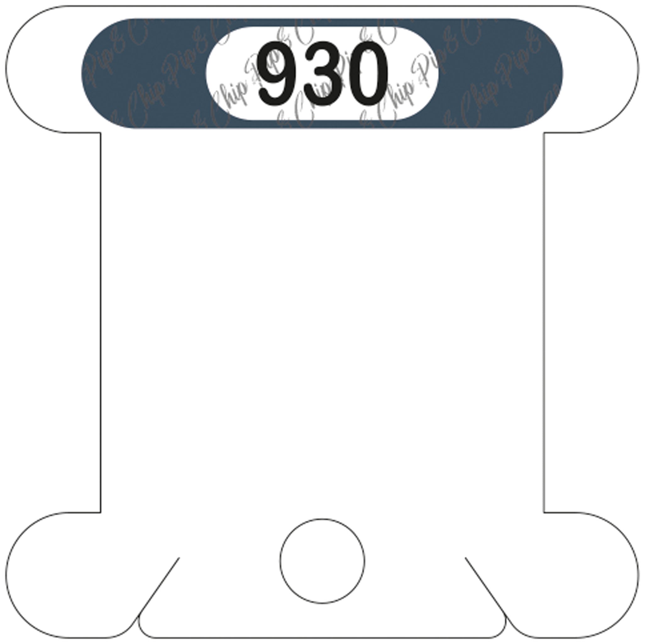 DMC 930 acrylic bobbin – Pip and Chip