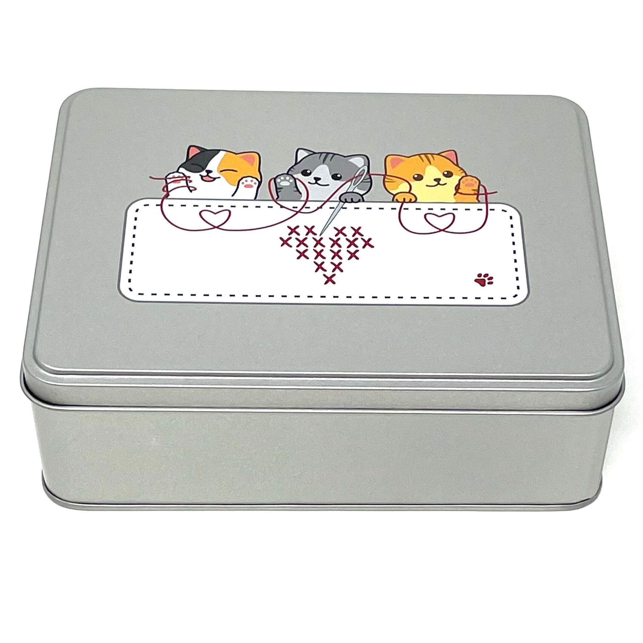 Cat WIP bobbin storage tin with foam insert to hold 30 bobbins – Pip ...