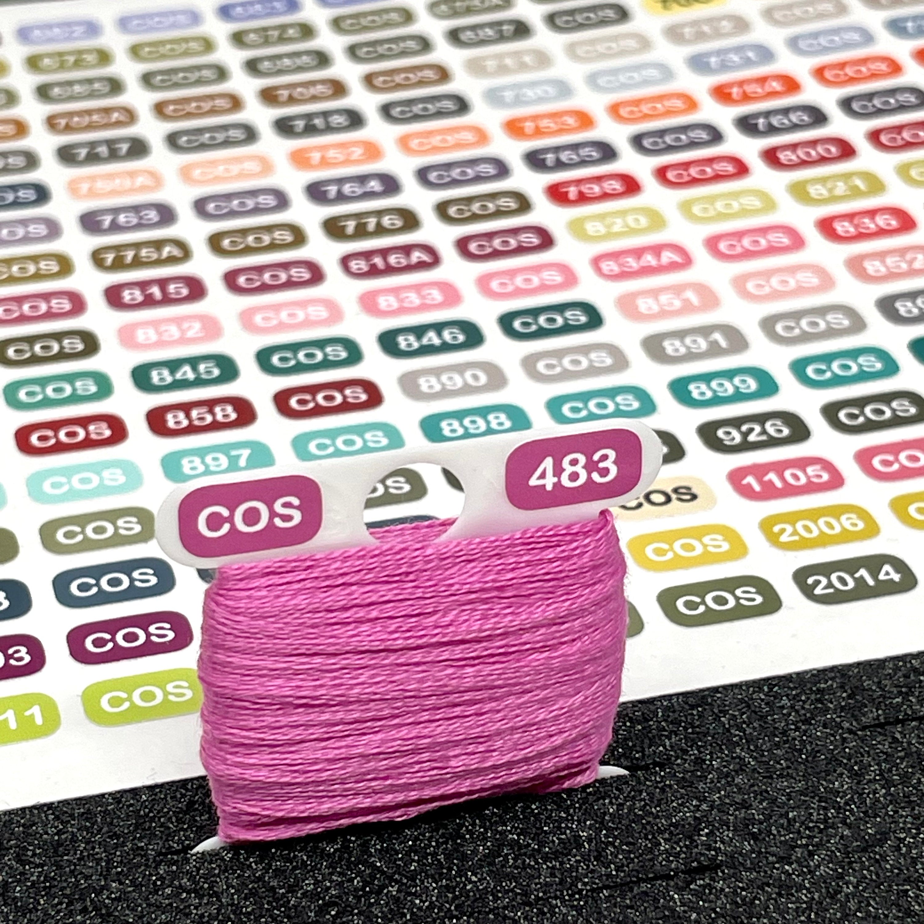 Mini COSMO colour vinyl labels for bobbins for Solid 500 colours – Pip ...