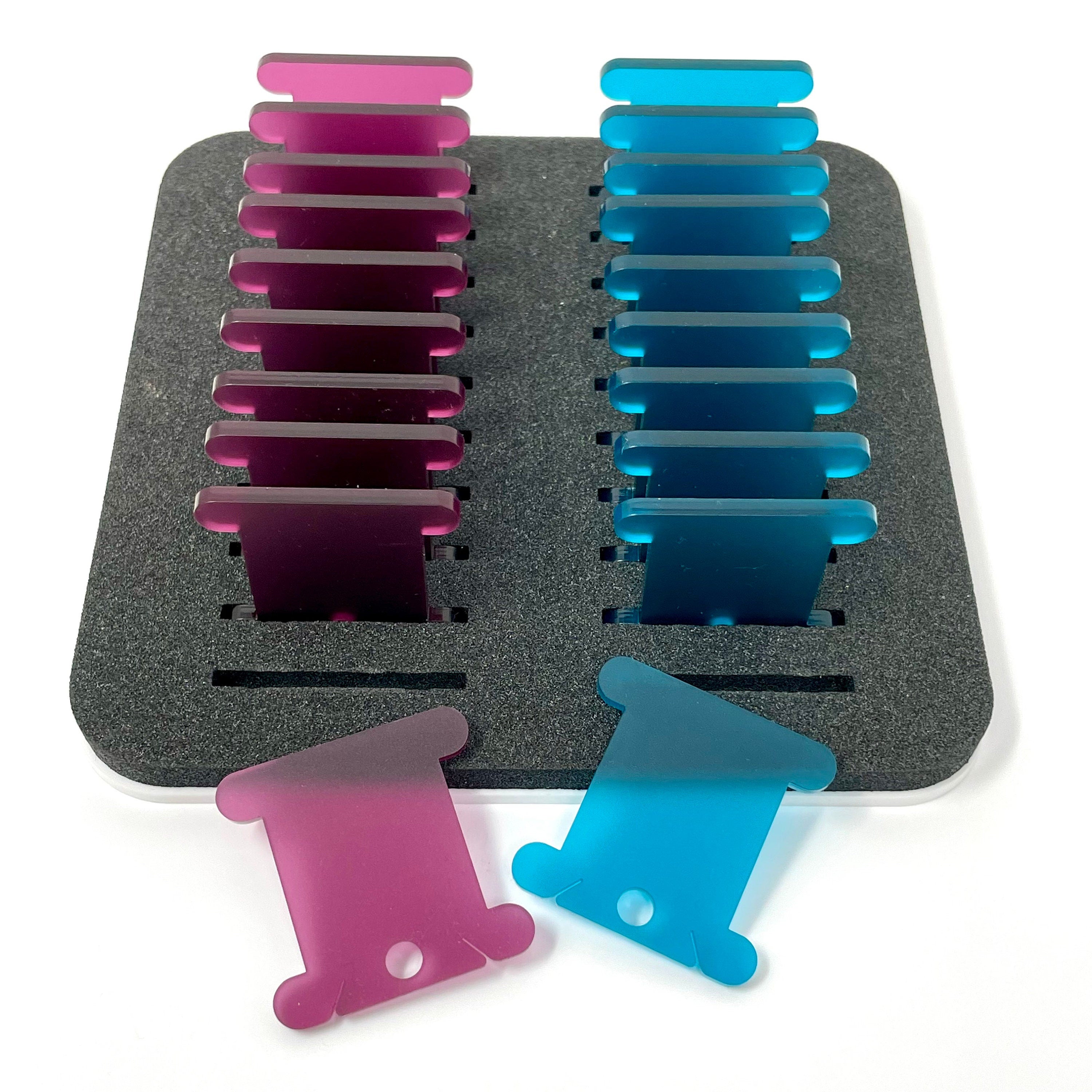 Frosted 3mm acrylic bobbins (set of 24 or 84) in Azure Blue or Perfect ...